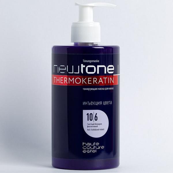 Masca nuantatoare pentru par cu keratina Haute Couture Newtone, 10/6 Blond deschis violet, 435 ...