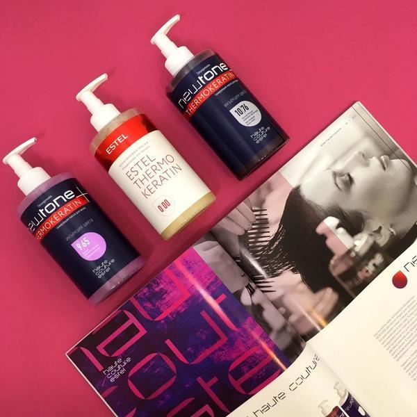 Masca nuantatoare pentru par cu keratina Haute Couture Newtone, 7/44 Blond aramiu intens, 435 ml ...