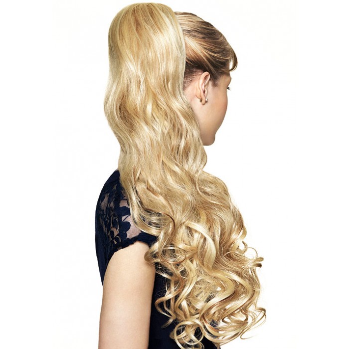 Coada de par Veritable , lungime 50 cm , culoare blond auriu ( # 24 ...
